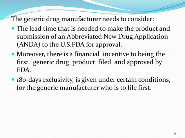 Generic drugs product development | PPTX