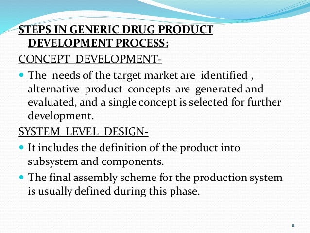 Generic drugs product development