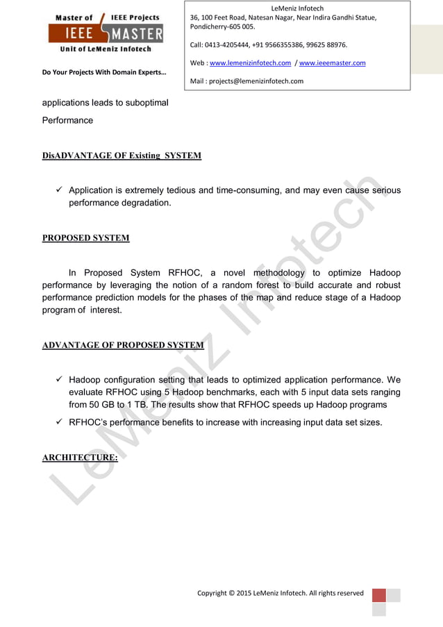 Rfhoc a random forest approach to auto-tuning hadoop’s configuration | PDF