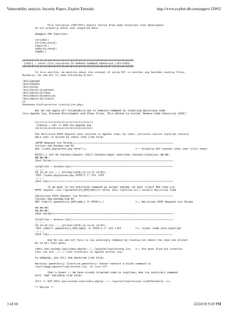 LFI to RCE Exploit with Perl Script | PDF