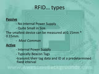 Rfid | PPTX | Technology & Computing