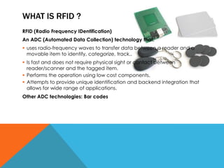 Rfid (Radio Frequency Identify) | PPTX | Technology & Computing