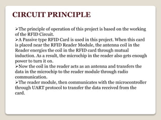 Rfid based access control system using microcontroller | PPTX