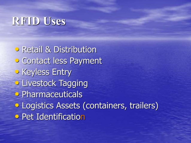 RFID RADIO FREQUENCY IDENTIFICATION ..PPT