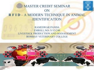 Rfid a modern technique in animal identification | PPTX