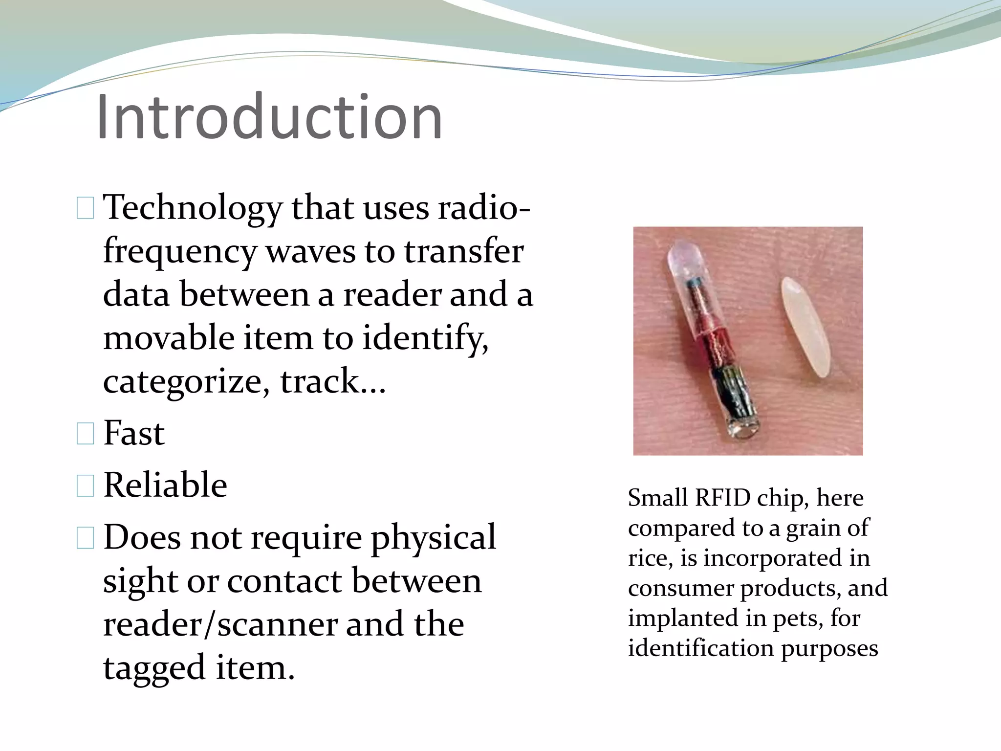 Rfid radio frequency identification | PPTX