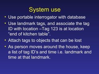 RFID solutions to support home telecare information flows | PPT