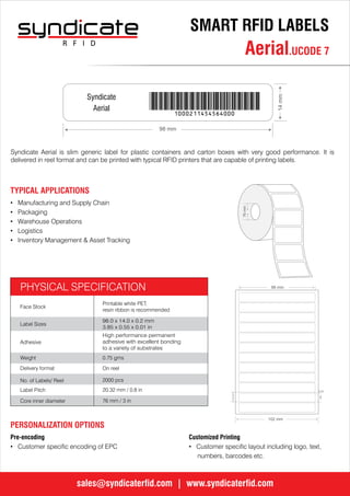 Rfid supply chain Tags and logistics Stickers | PDF
