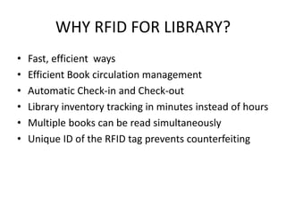 RFID Based Library Management System | PPTX