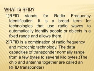 RFID AND LIBRARIES | PPTX