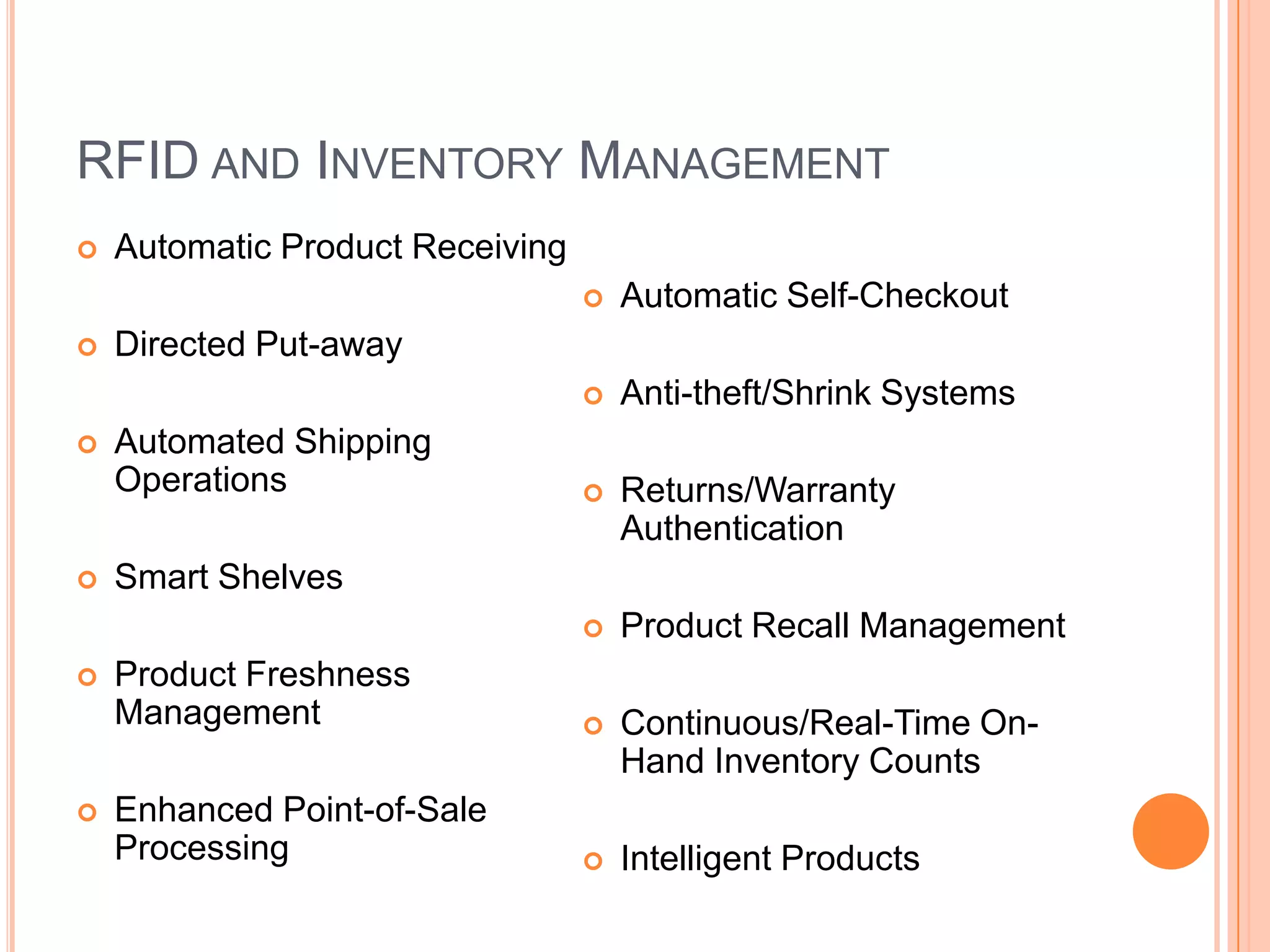 RFID application in scm and vm | PPT