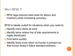 RFID application in scm and vm | PPT