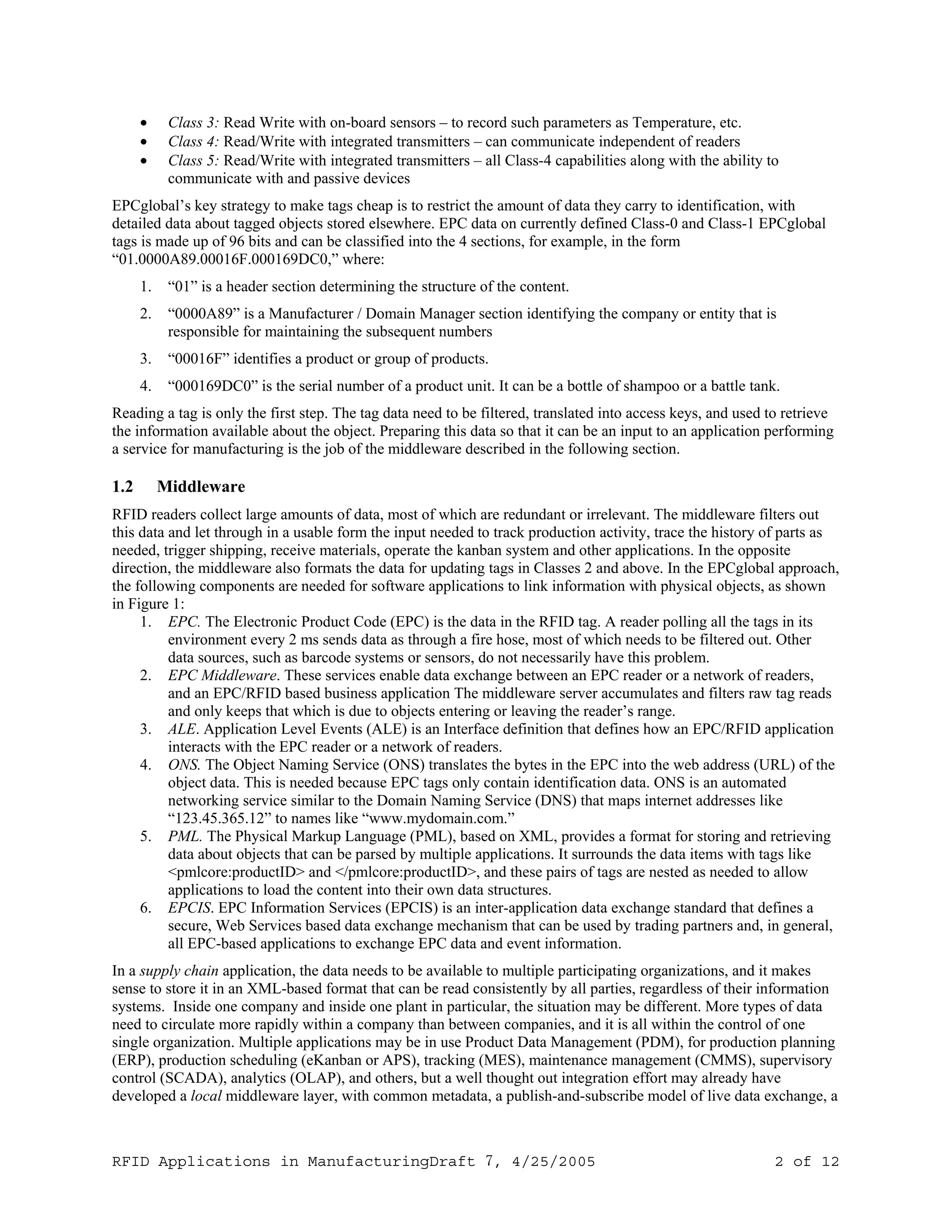 Rfid applications in manufacturing | PDF