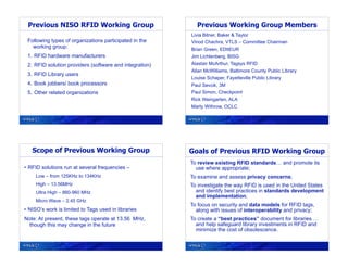 Sevcik, Chachra, and Brady "RFID in Libraries: Standards and Expanding ...