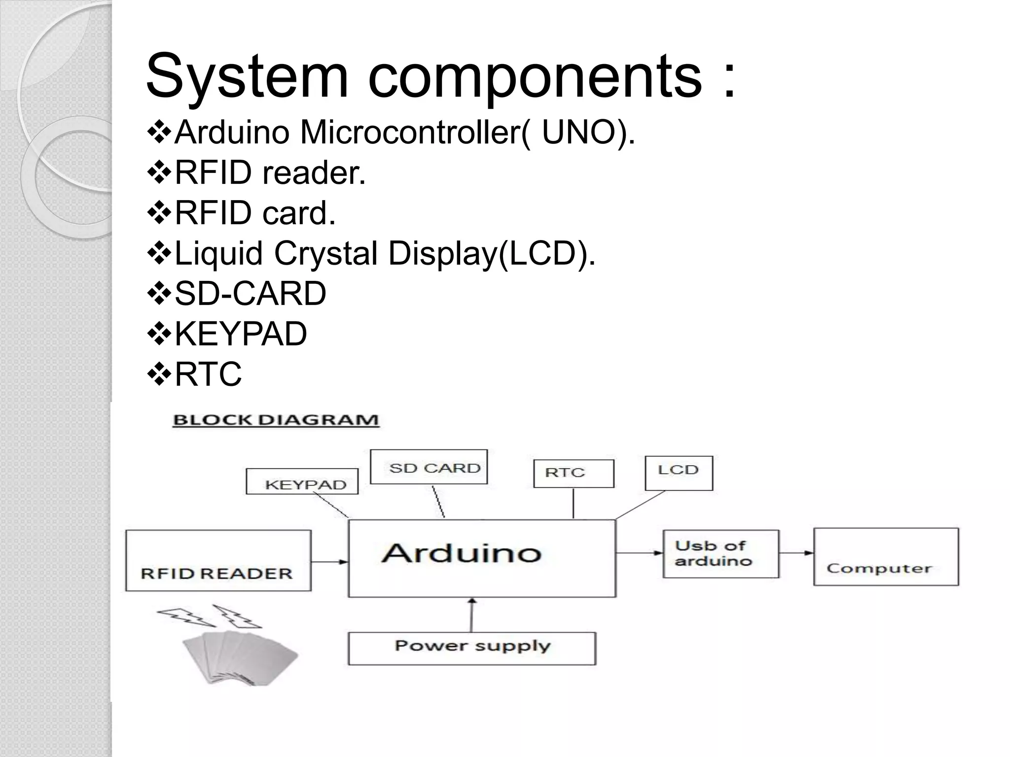 Rfid attendace system | PPTX
