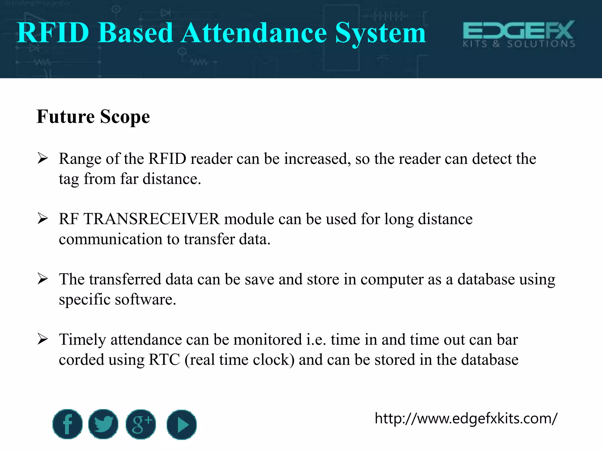 RFID based Attendance System | PPTX