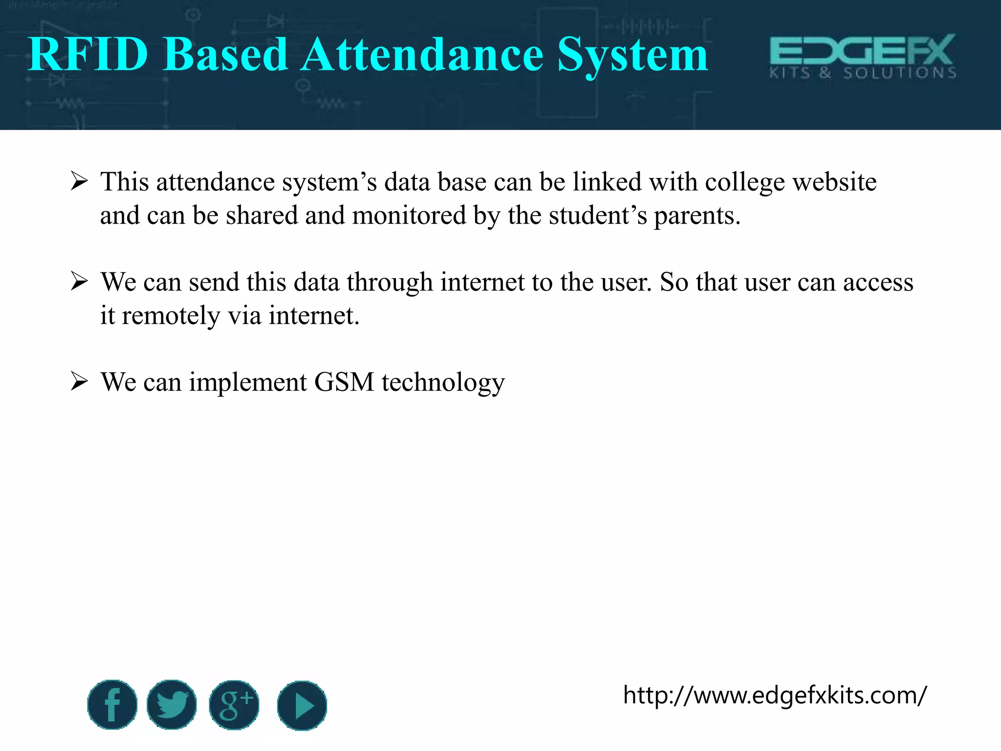RFID based Attendance System | PPTX
