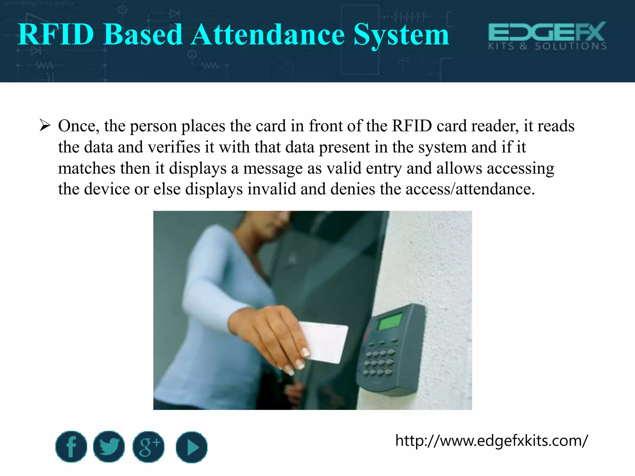 RFID based Attendance System | PPTX
