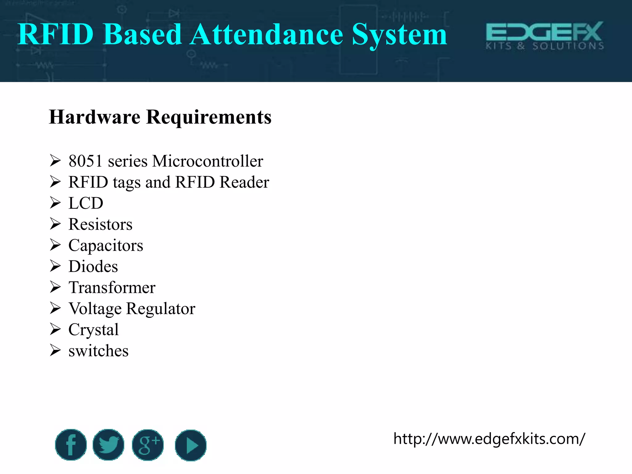 RFID based Attendance System | PPTX