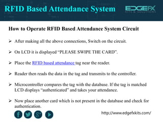 RFID based Attendance System | PPTX