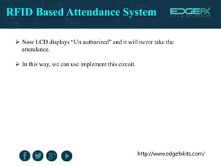 RFID based Attendance System | PPTX