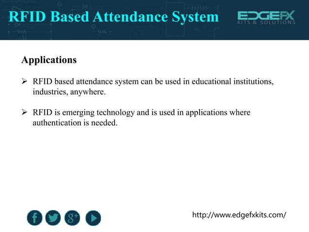 RFID based Attendance System | PPTX