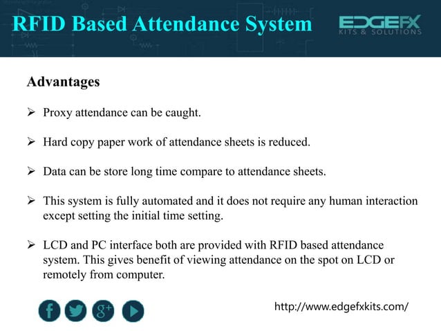 RFID based Attendance System | PPTX