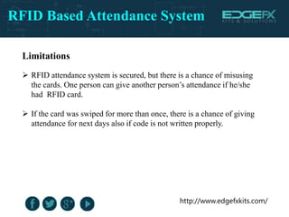 RFID based Attendance System | PPTX