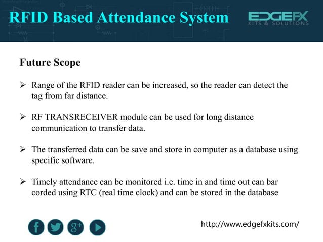 RFID based Attendance System | PPTX