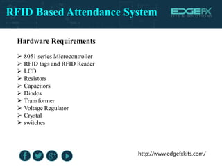 RFID based Attendance System | PPTX