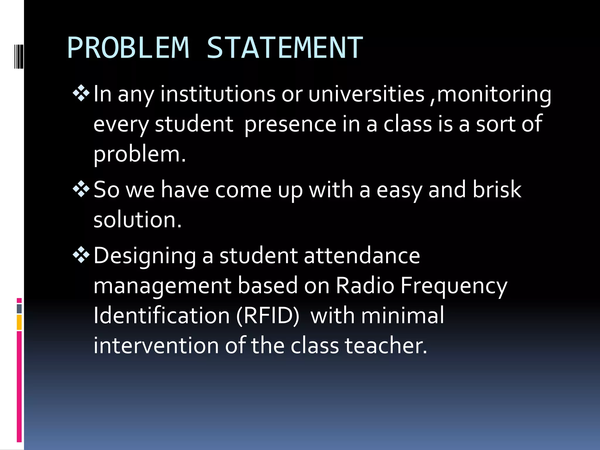Rfid based attendance system | PPTX | Technology & Computing