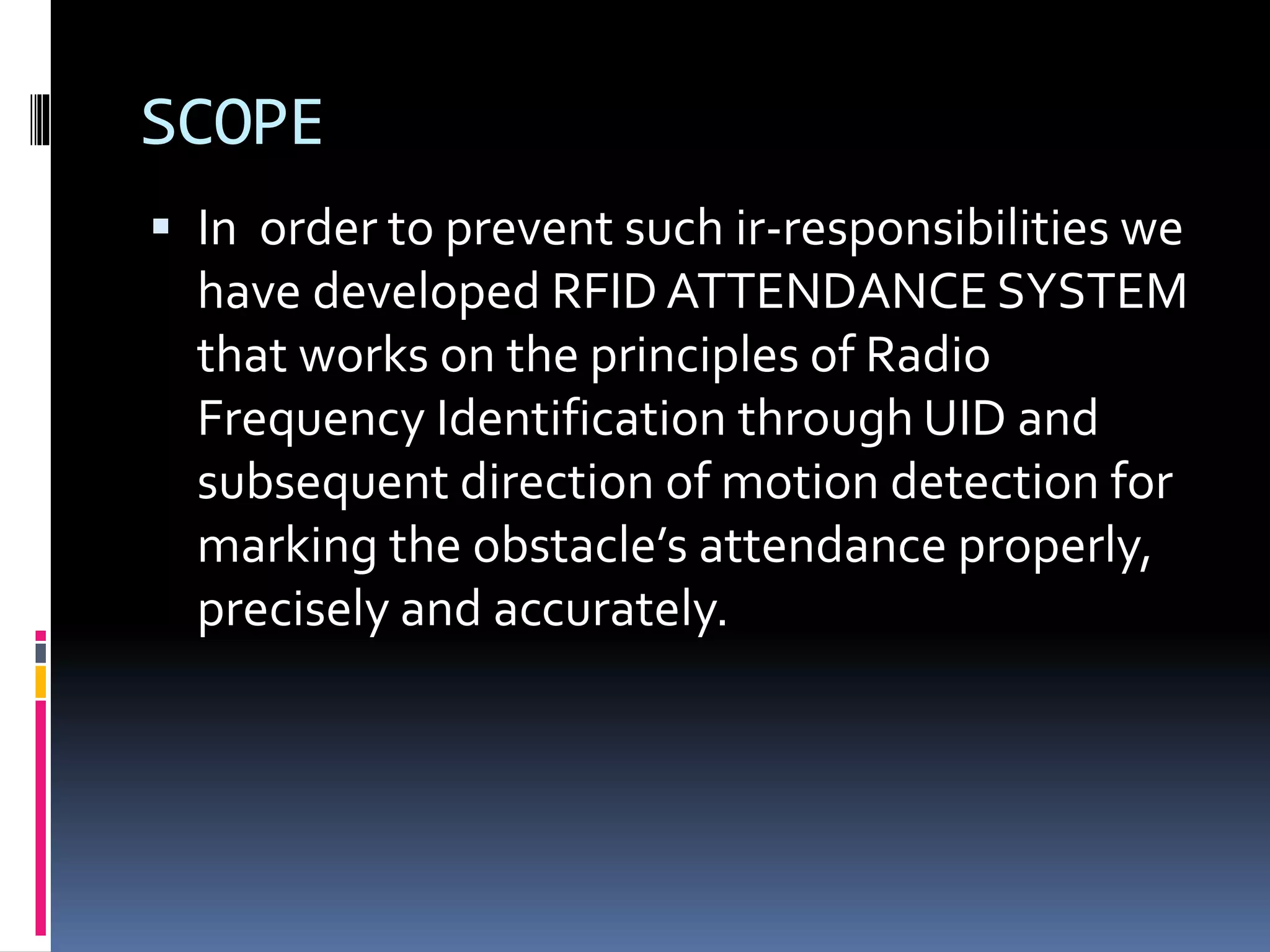 Rfid based attendance system | PPTX