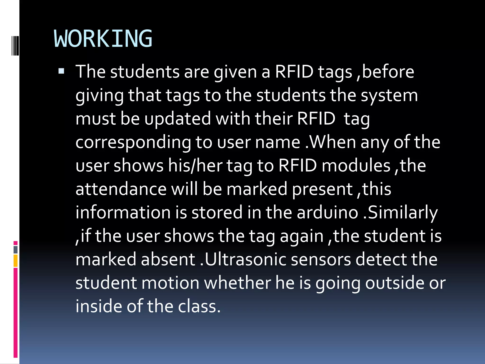 Rfid based attendance system | PPTX