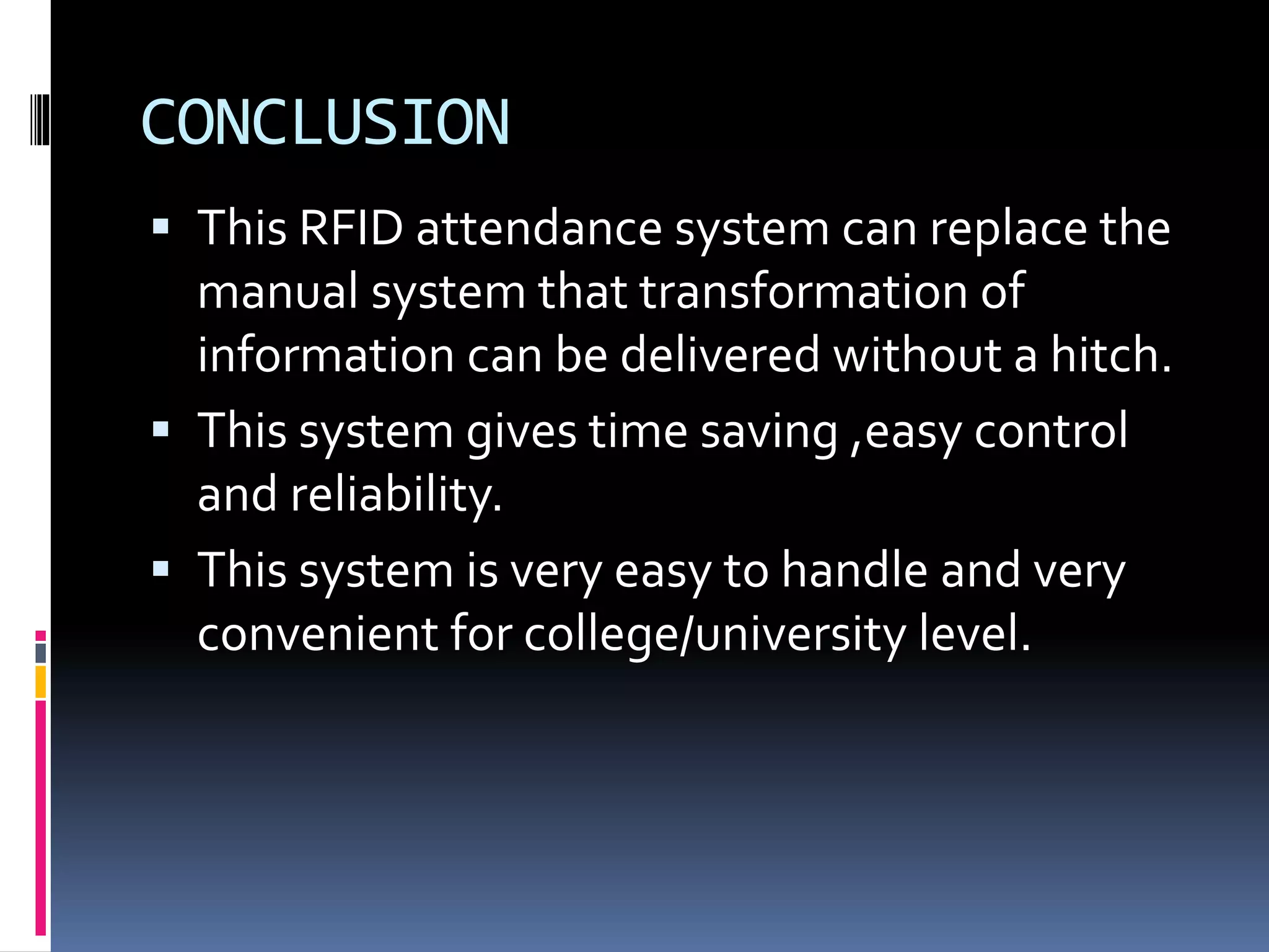 Rfid based attendance system | PPTX