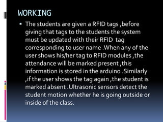 Rfid based attendance system | PPTX | Technology & Computing