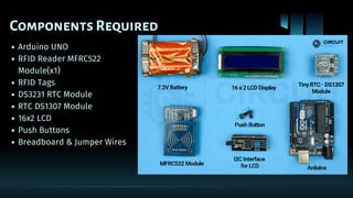 RFID based Attendance System Using Arduino | PPT