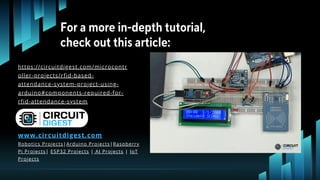RFID based Attendance System Using Arduino | PPT