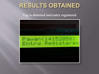 Rfid based attendance sytem | PPTX
