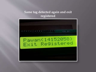 Rfid based attendance sytem | PPTX