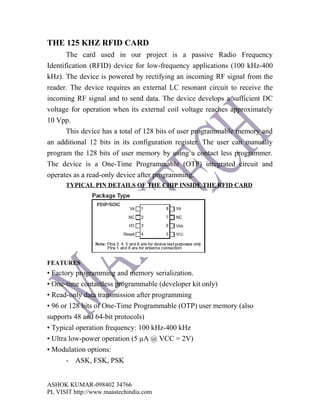 RFID APPLICATION PROJECTS-RFID TAG-Rfid based campus management system ...