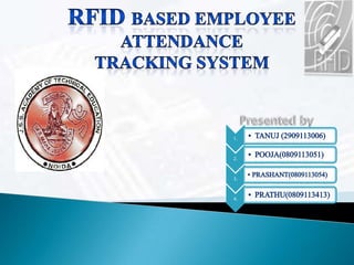 RFID Based Employee Attendance Tracking System | PPTX