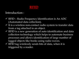 Rfid based employee tracking | PPTX | Internet of Things | Internet