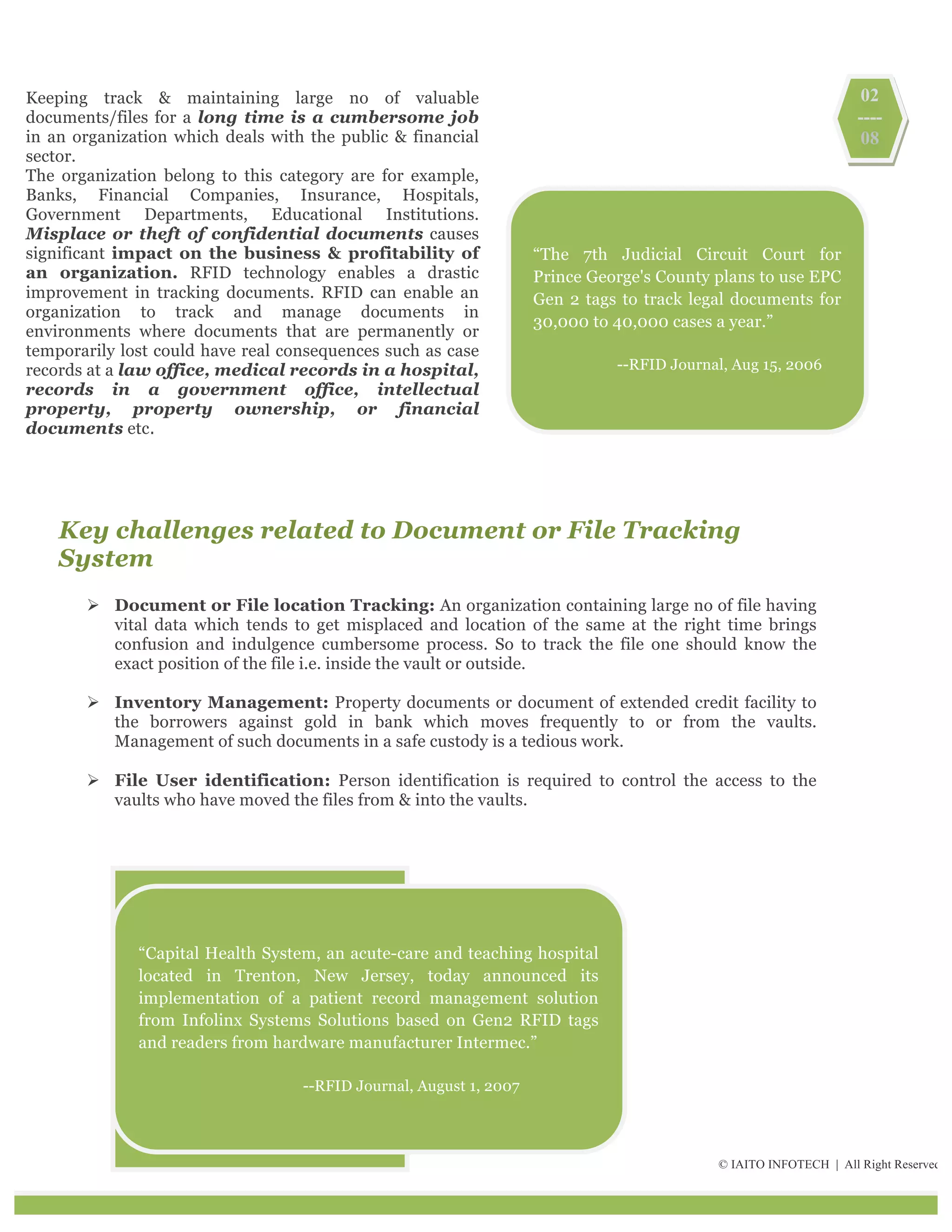Rfid based file tracking | PDF