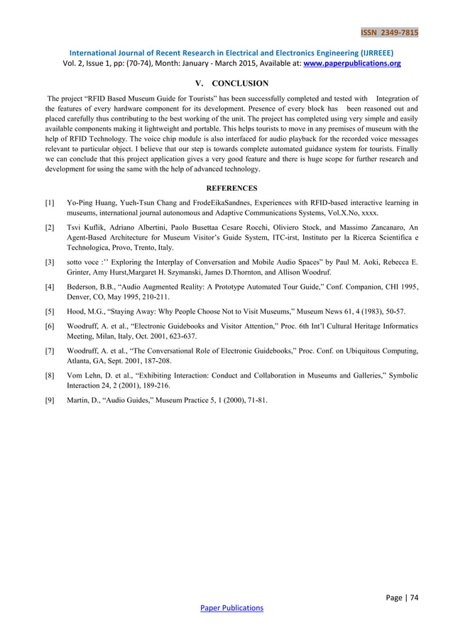 RFID Based Museum Guide for Tourist | PDF