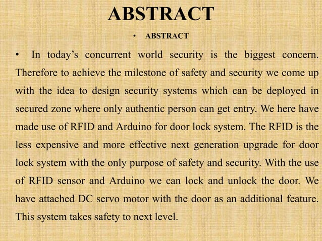 RFID BASED SECURITY SYSTEM USING ARDUINO.pptx