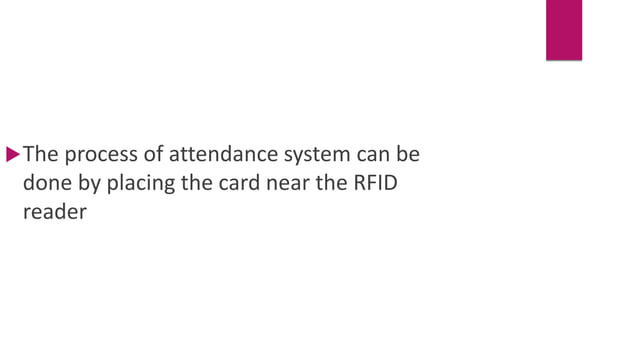 Rfid based smart attendance system | PDF