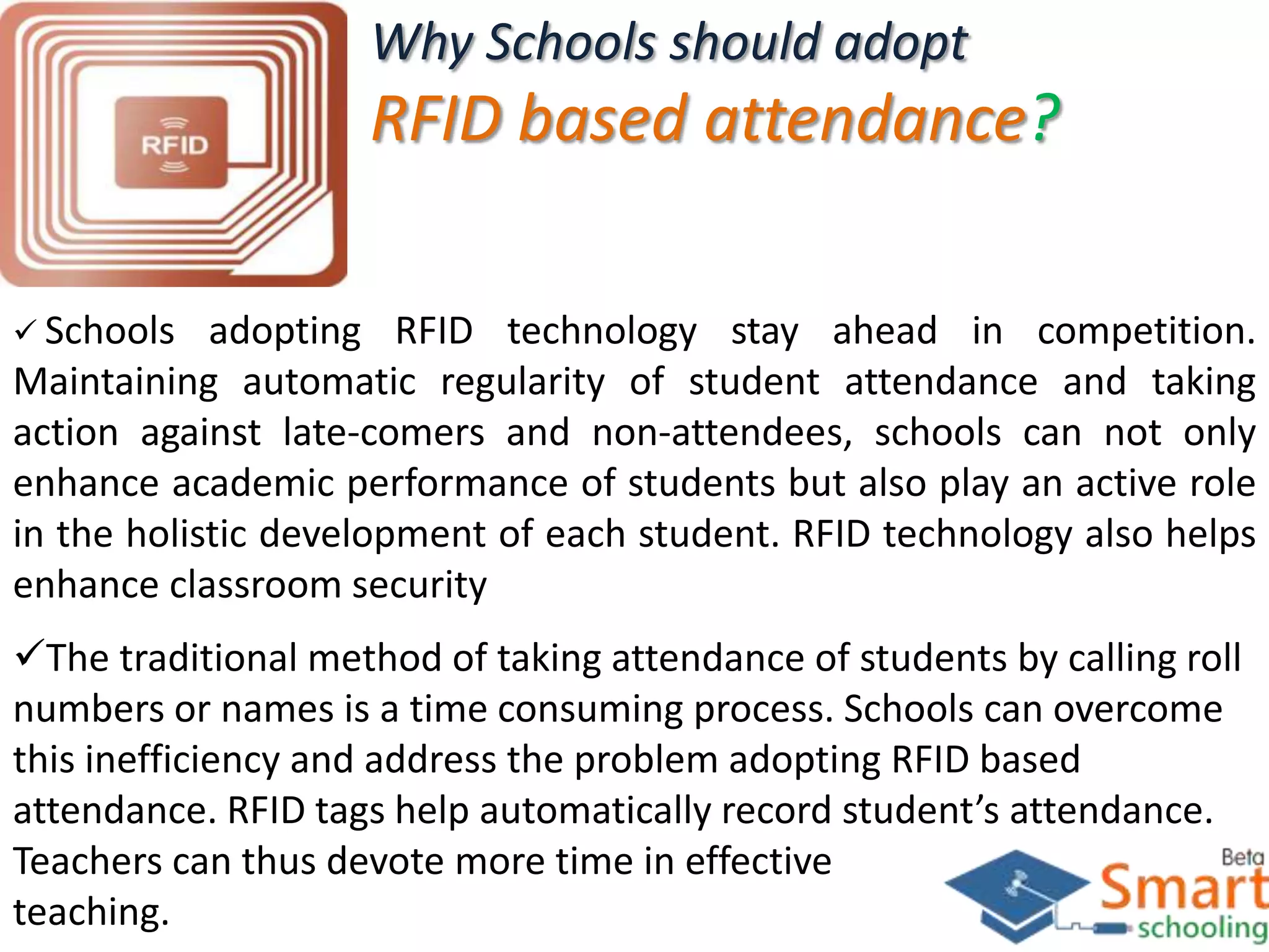 RFID Based Student Attendance Management System in India | PPT