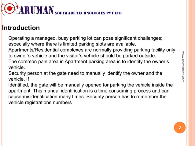 Rfid based vechile parking management system | PPTX