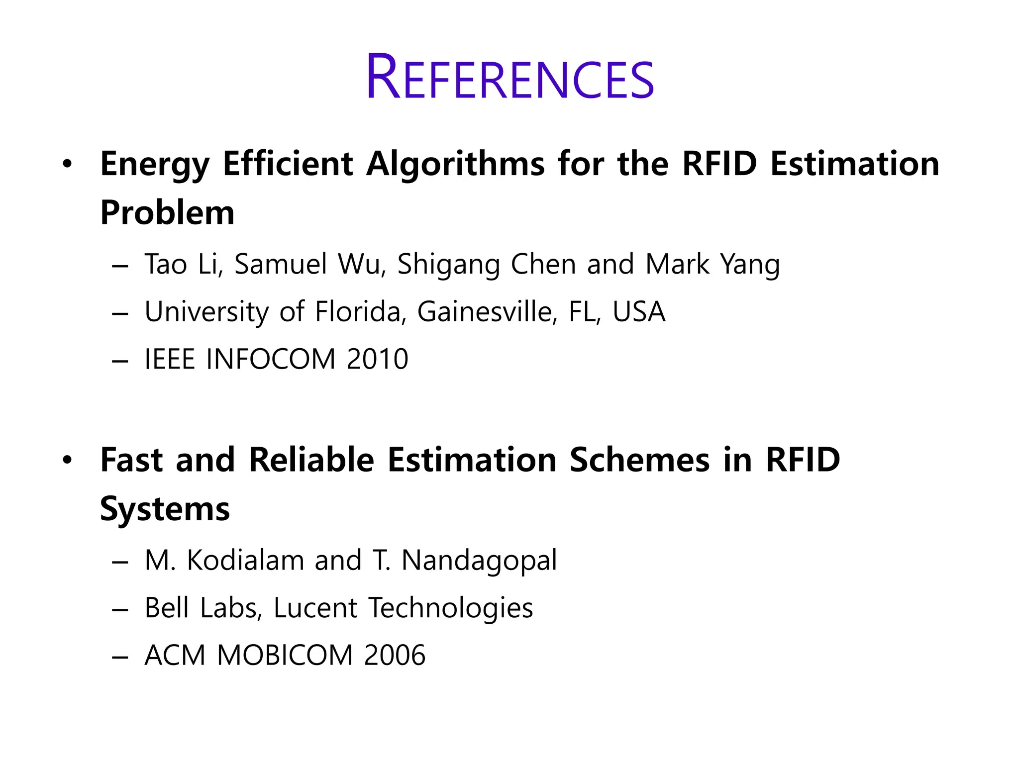 Rfid Estimation Problem In Rfid Systemppt