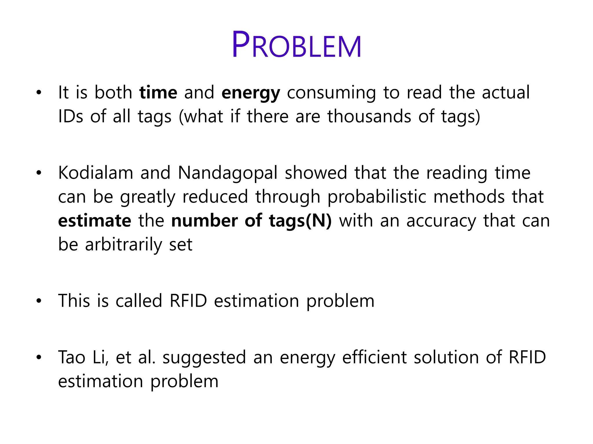 Rfid Estimation Problem In Rfid Systemppt